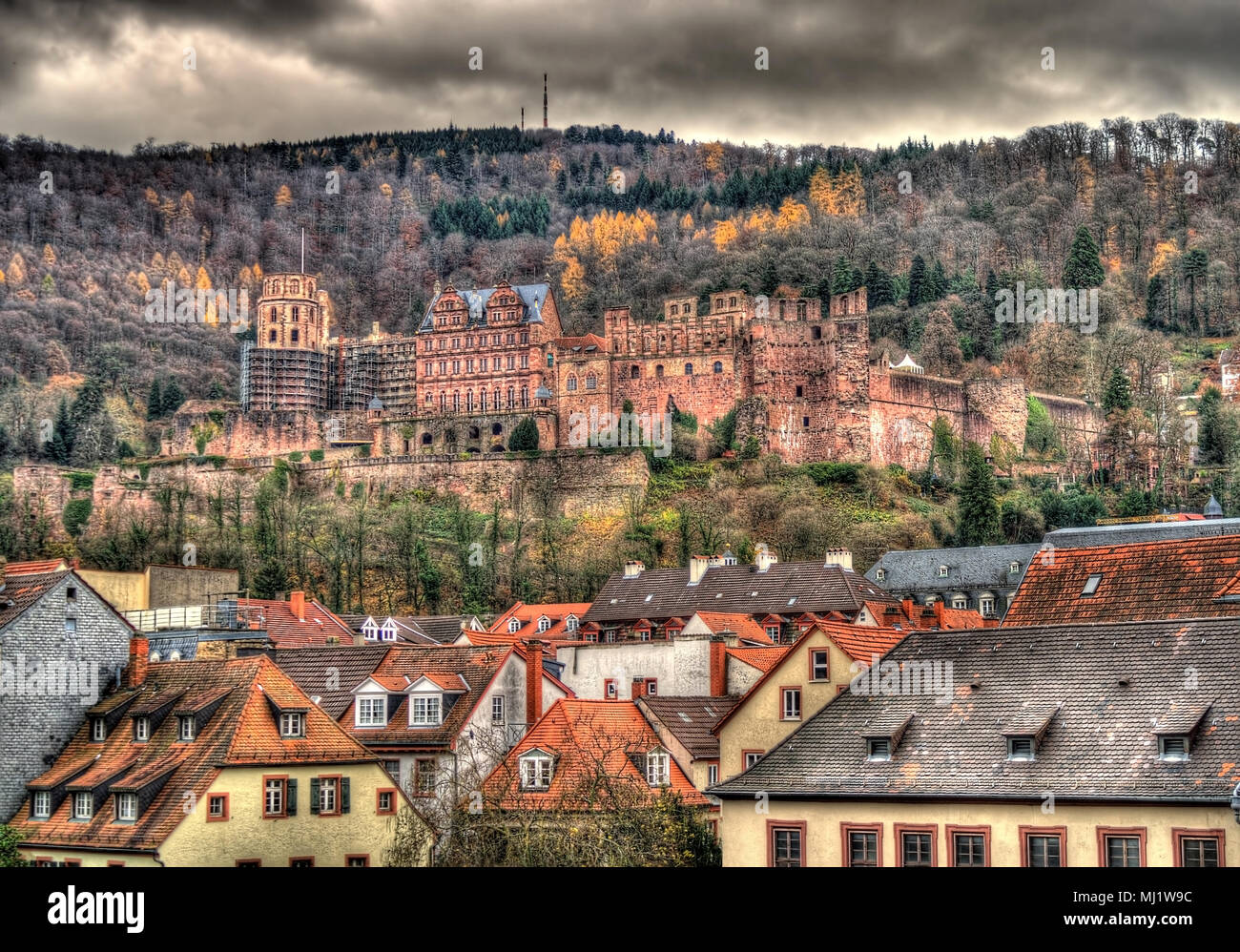 Heidelberger castle panorama hi-res stock photography and images - Alamy