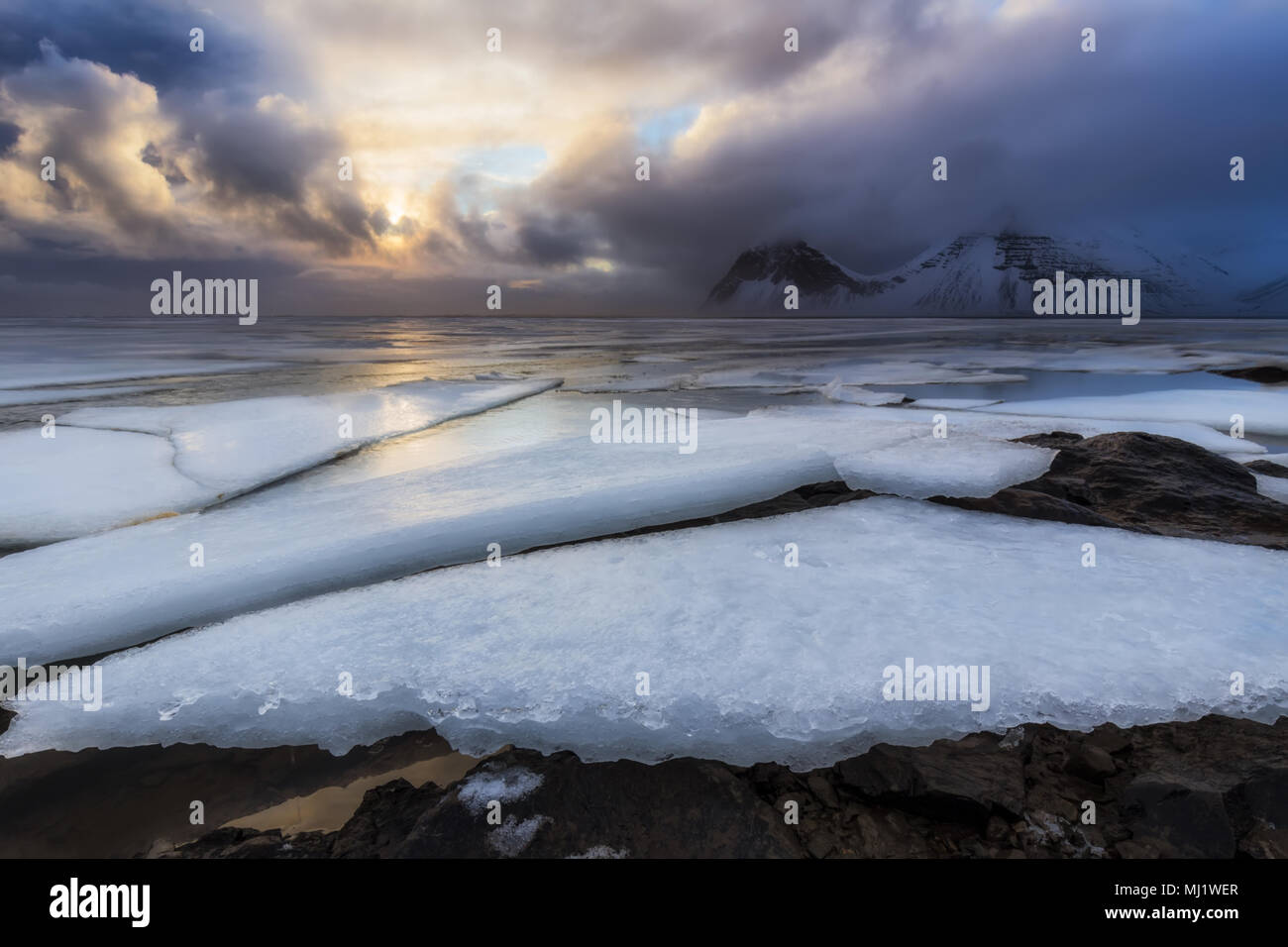 Ice blocks from a frozen sea in Iceland Stock Photo - Alamy