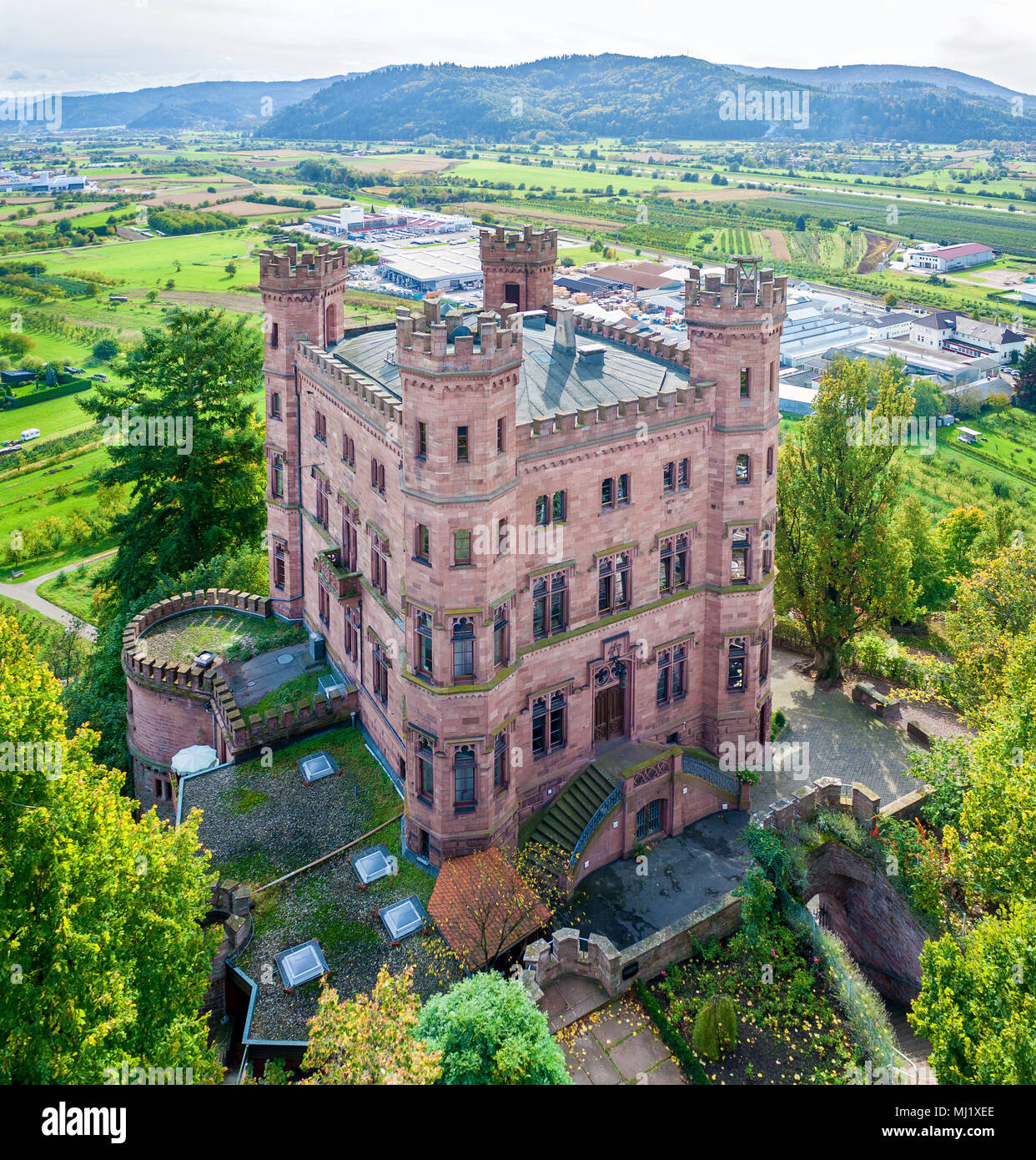 Medieval Ortenberg castle, built in 11th century. Germany, Baden ...