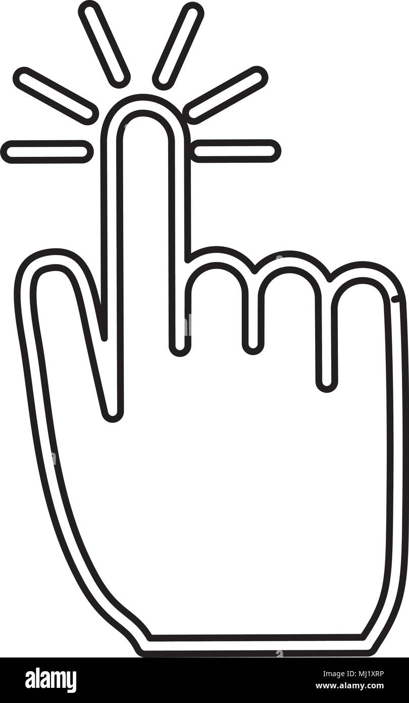 hand mouse cursor pointer icon vector illustration design Stock Vector ...