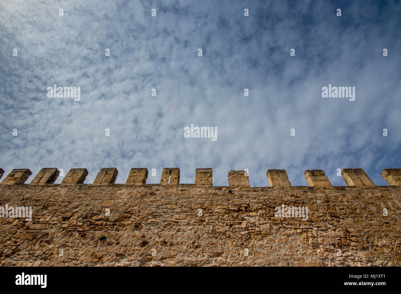 Alcudia, a medieval fortified town in Majorca (Mallorca). Balearic ...