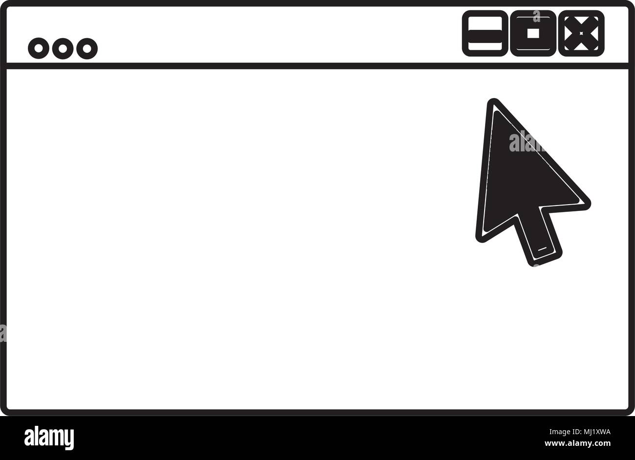 web site page internet cursor arrow vector illustration Stock Vector ...