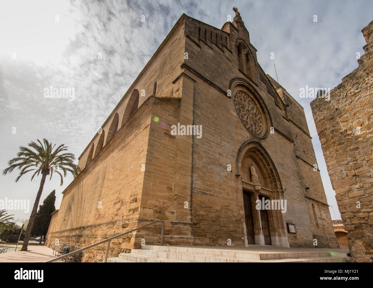 Alcudia, a medieval fortified town in Majorca (Mallorca). Balearic ...