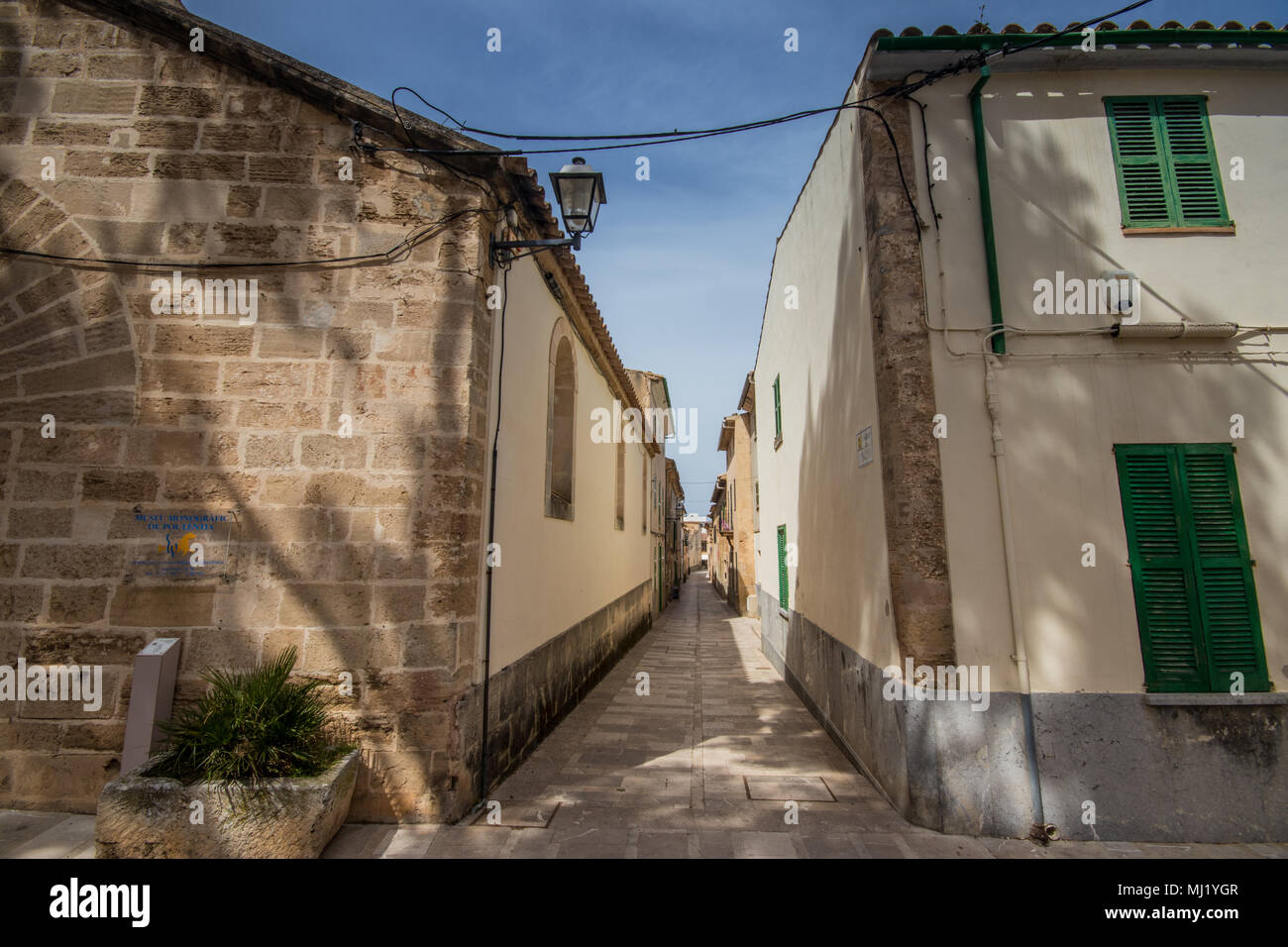 Alcudia, a medieval fortified town in Majorca (Mallorca). Balearic ...