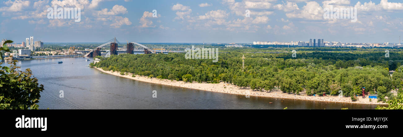Panorama of Dnieper river in Kiev, Ukraine Stock Photo - Alamy