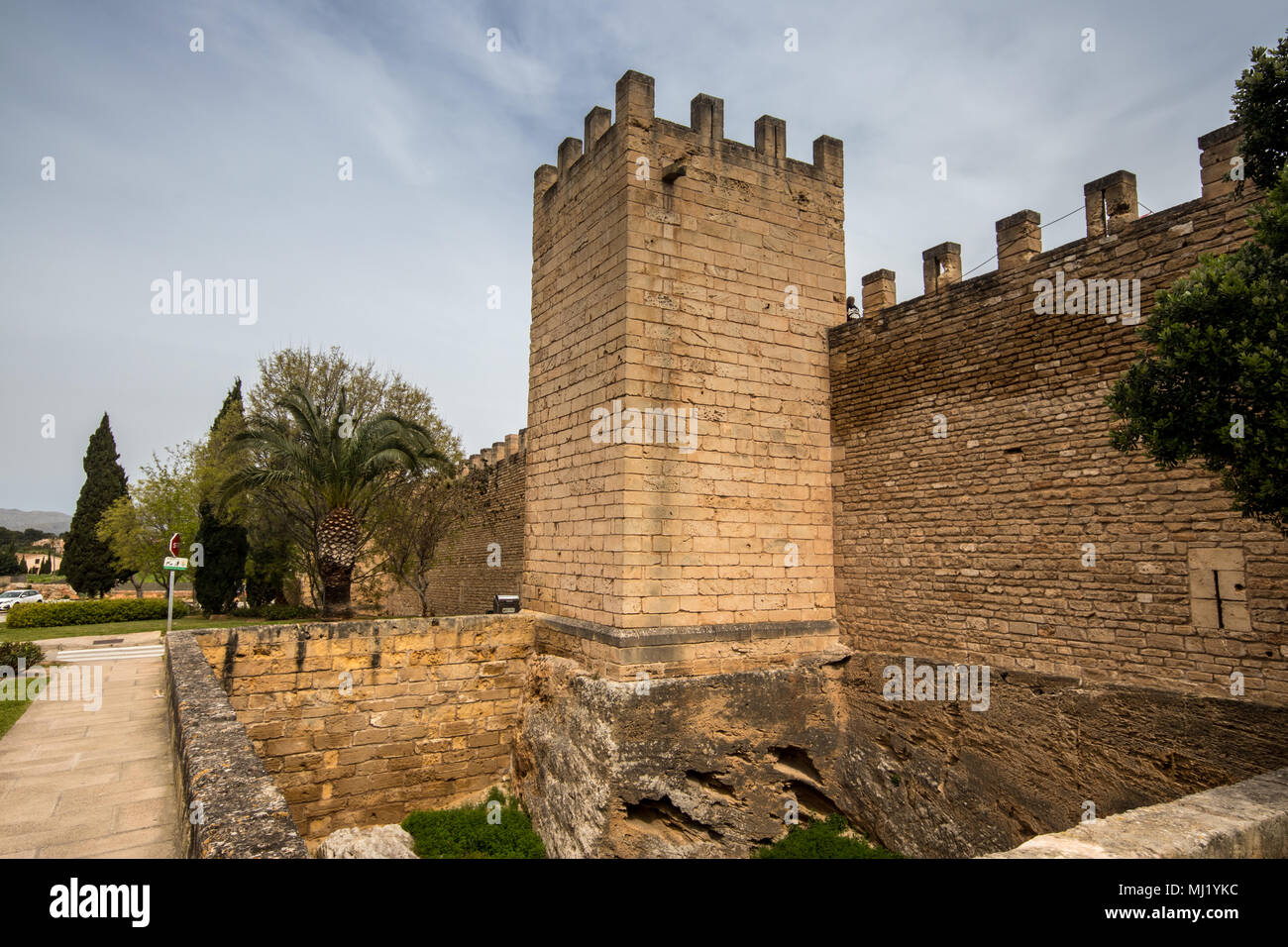 Alcudia, a medieval fortified town in Majorca (Mallorca). Balearic ...