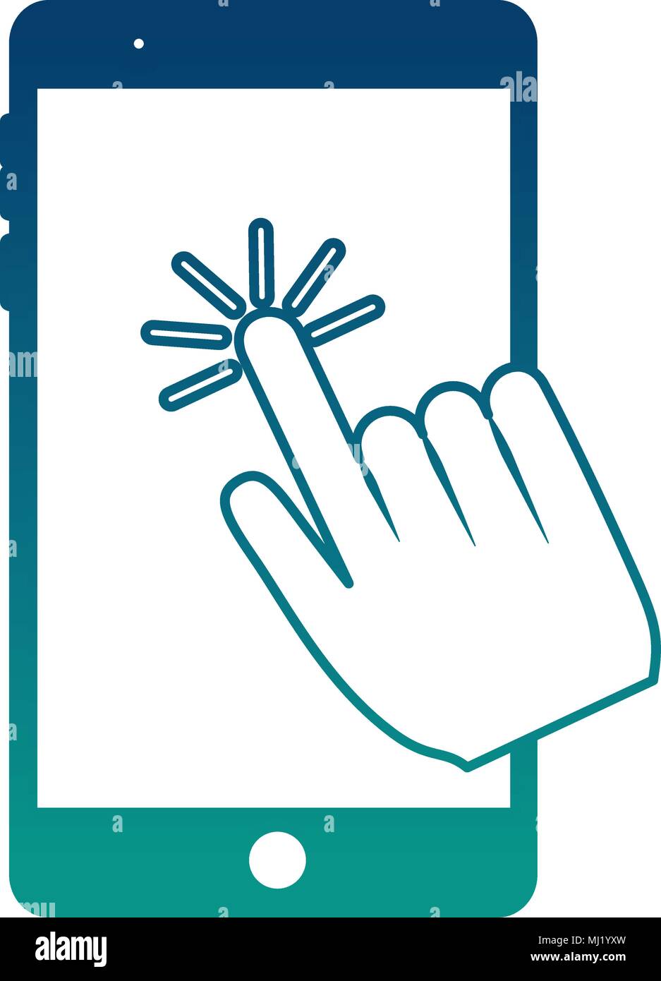 smartphone device with cursor mouse vector illustration design Stock ...