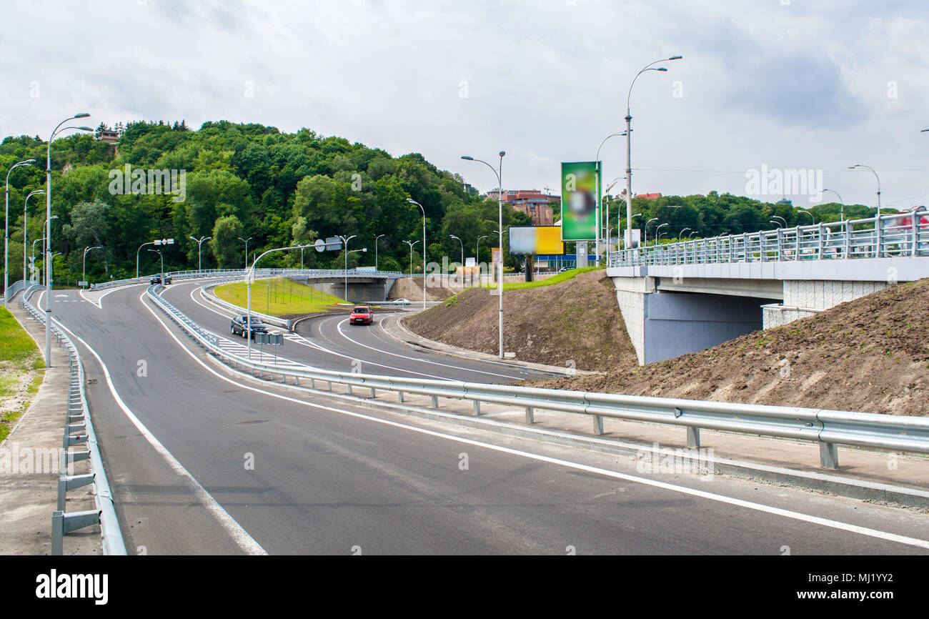 Road interchange in Kyiv, Ukraine Stock Photo - Alamy