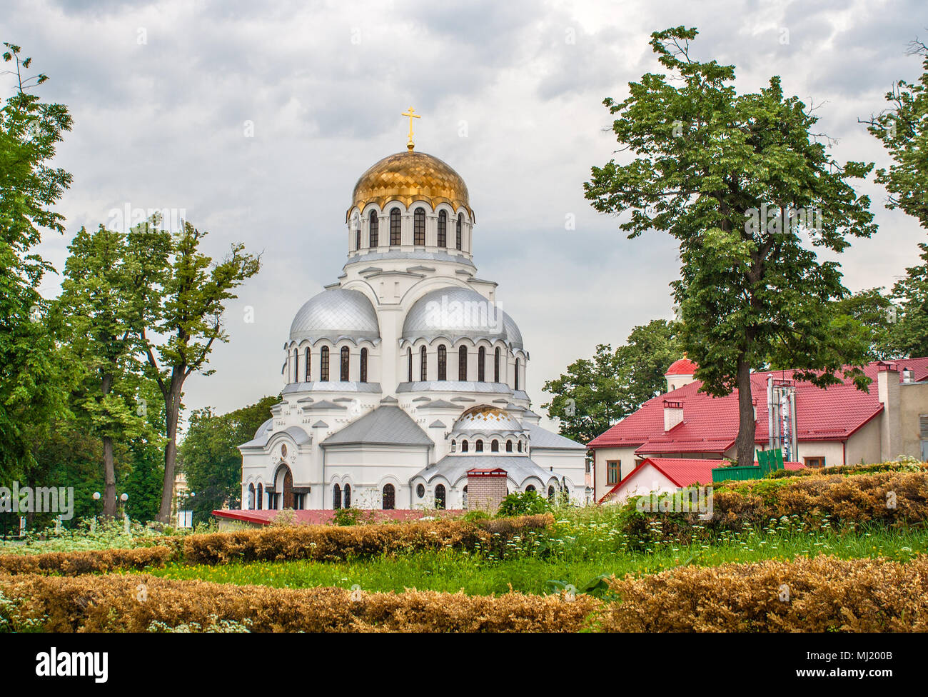 The dome of the alexander nevsky monastery hi-res stock photography and ...