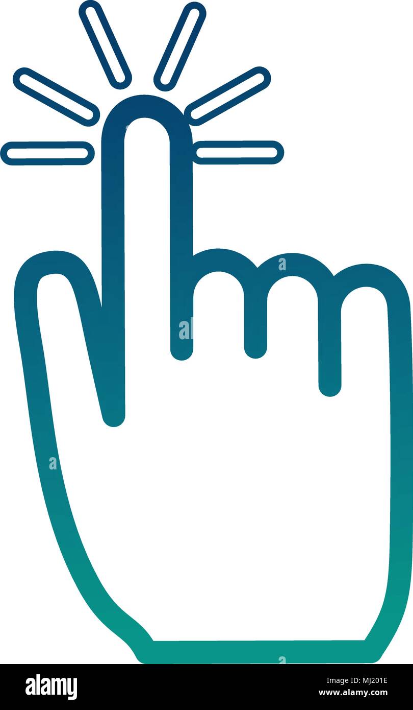 hand mouse cursor pointer icon vector illustration design Stock Vector ...