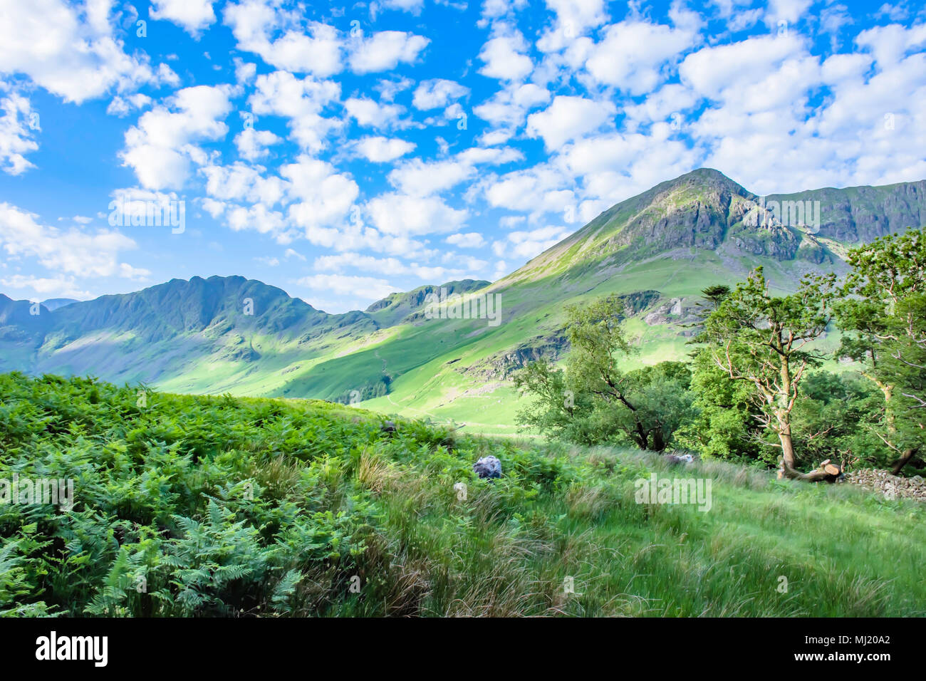 Idyllic scenery of Lake District National Park in spring.Stunning ...
