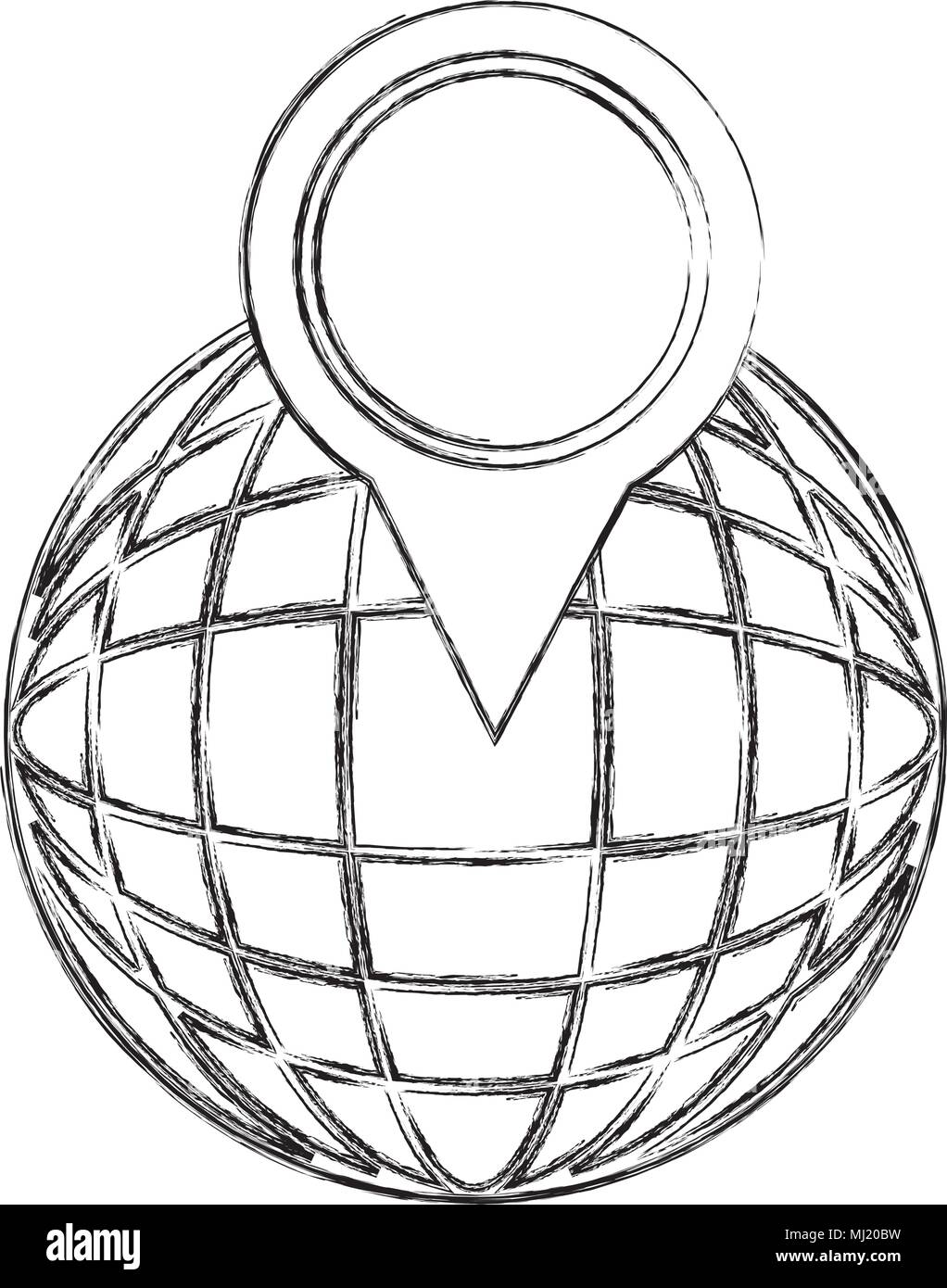 location on global map pin gps navigation concept vector illustration ...