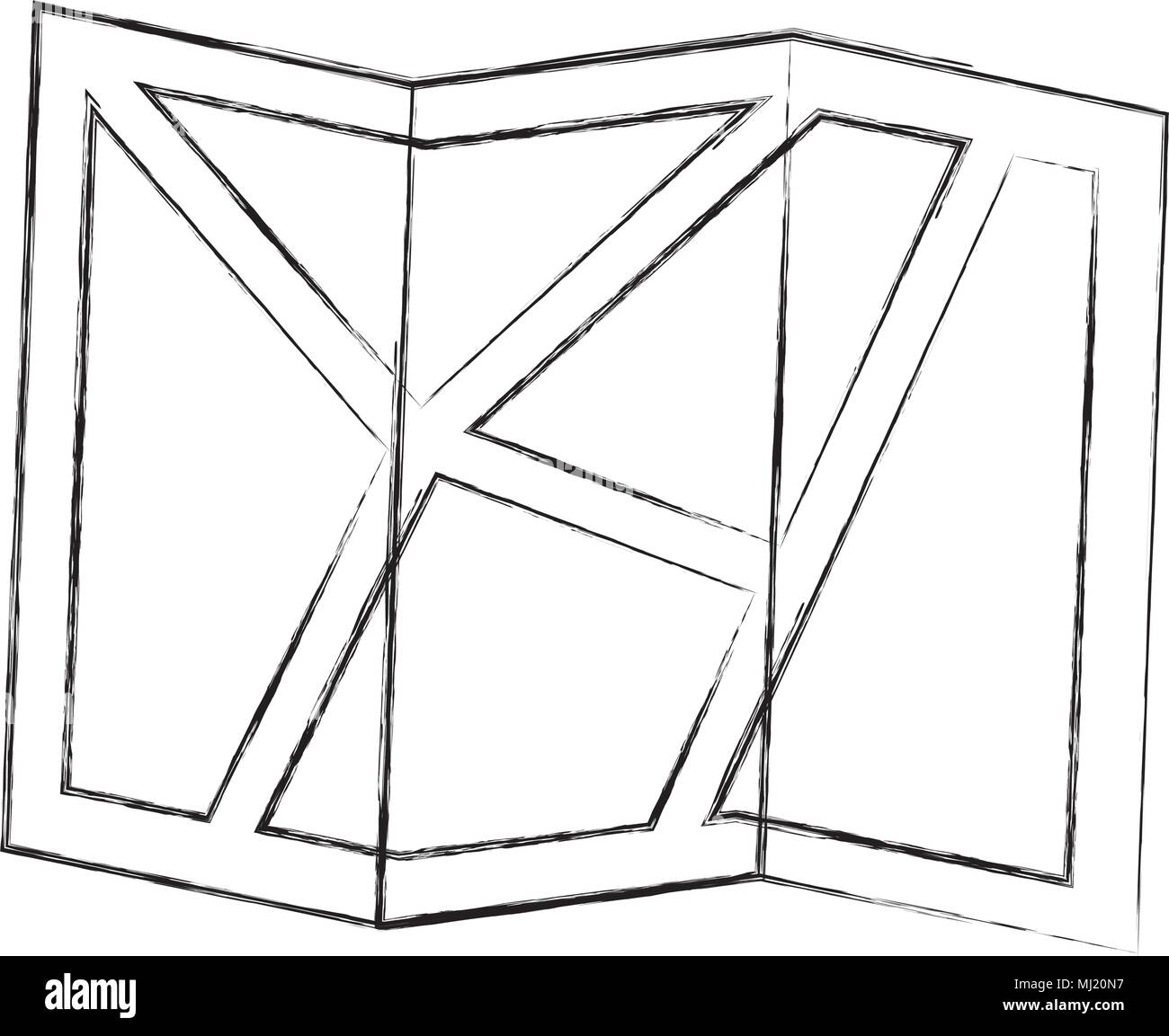 Folded map sketch hi-res stock photography and images - Alamy