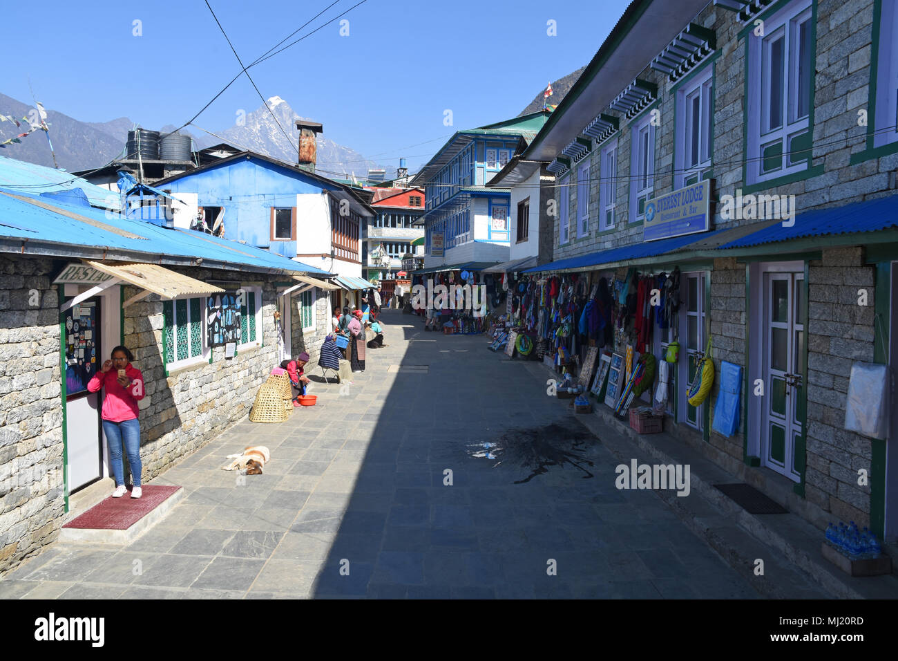 Lukla town nepal street hi-res stock photography and images - Alamy