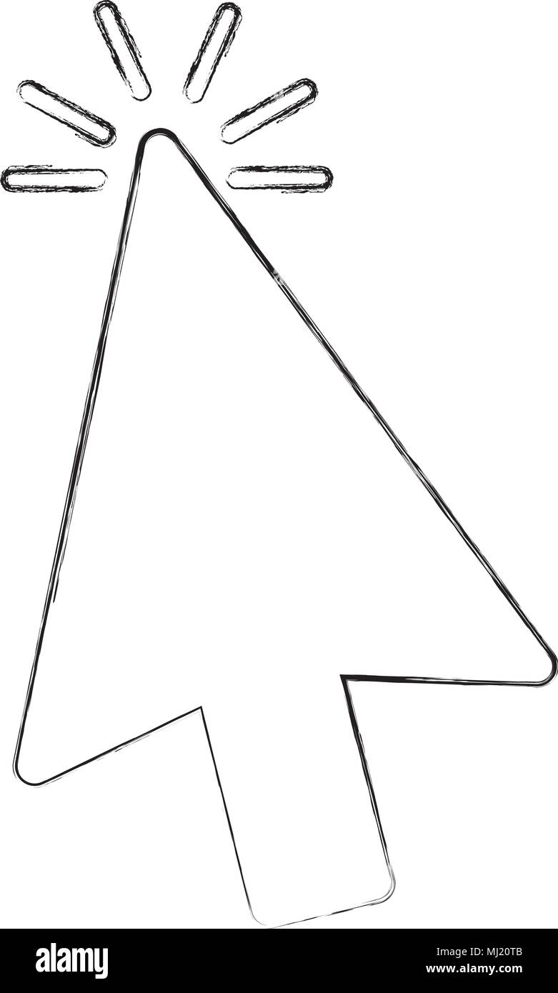 arrow click web internet cursor icon vector illustration sketch Stock ...