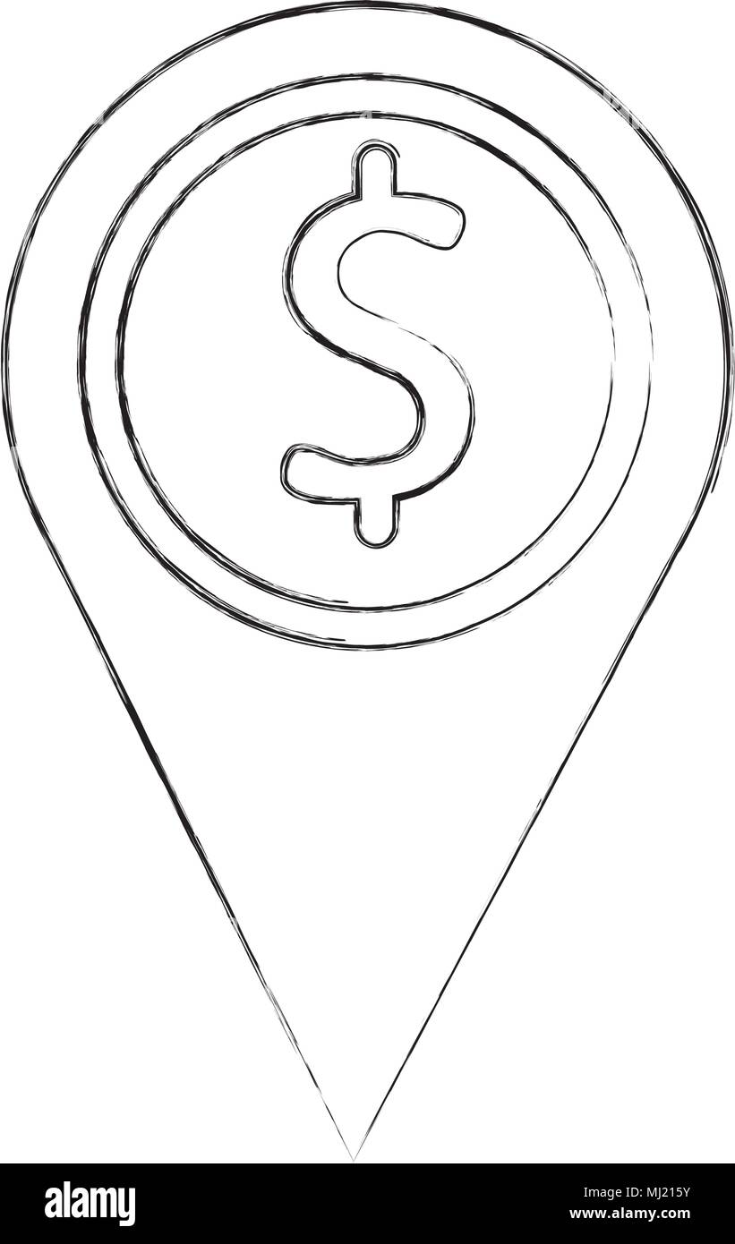 gps navigation pointer pin map bank symbol vector illustration sketch Stock Vector Image & Art ...