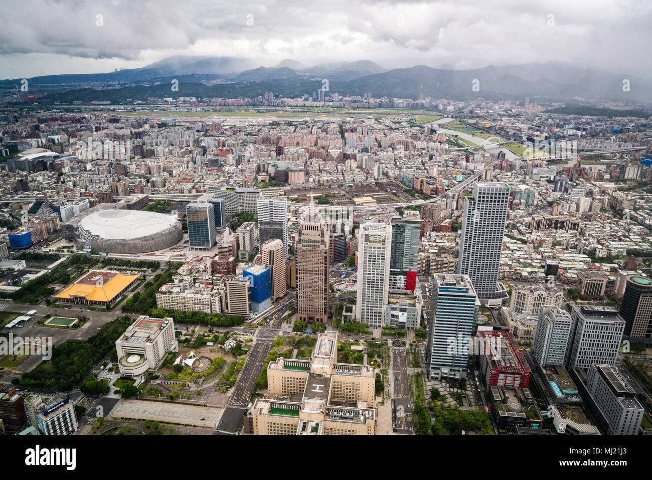 Aerial View of Taipei City Stock Photo - Alamy