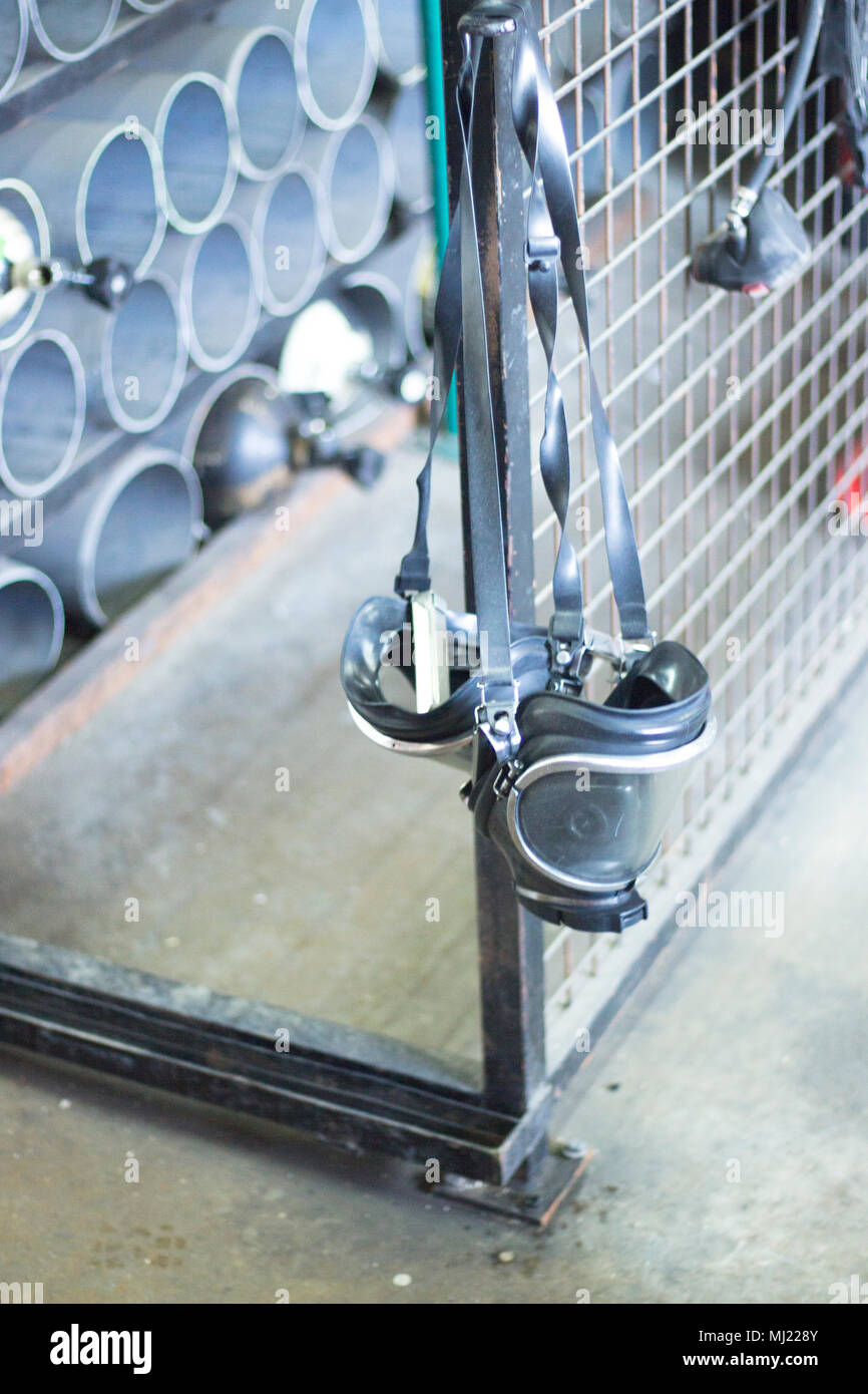 Fire station firefighter training equipment used by fireman to simulate ...