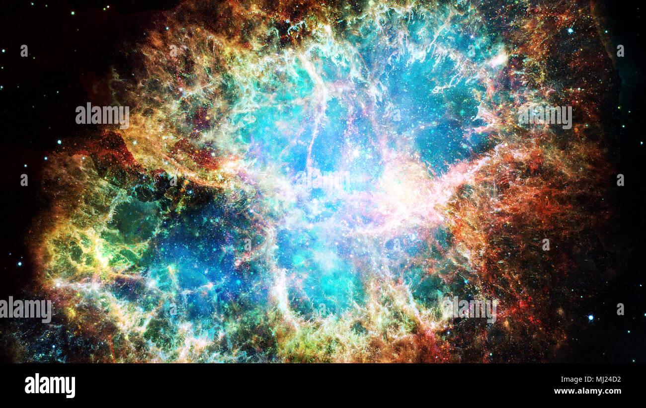 Nebula and stars in outer space. Elements of this image furnished by ...