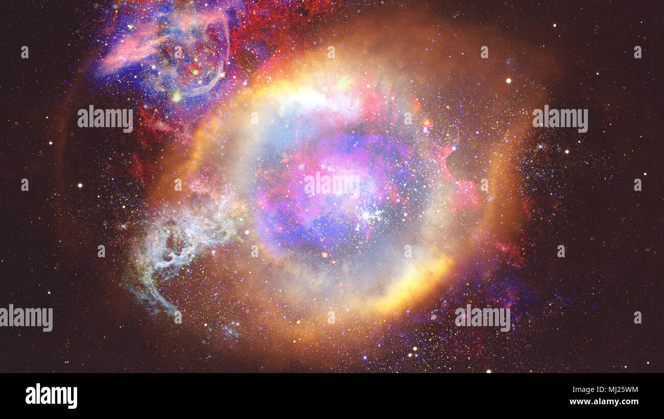 Nebula and galaxy in space. Elements of this image furnished by NASA ...