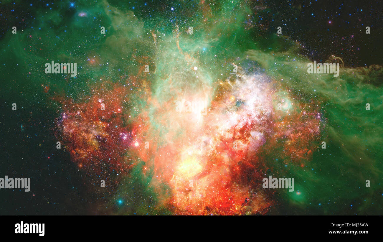 Nebula and stars in deep space, mysterious universe. Elements of this ...