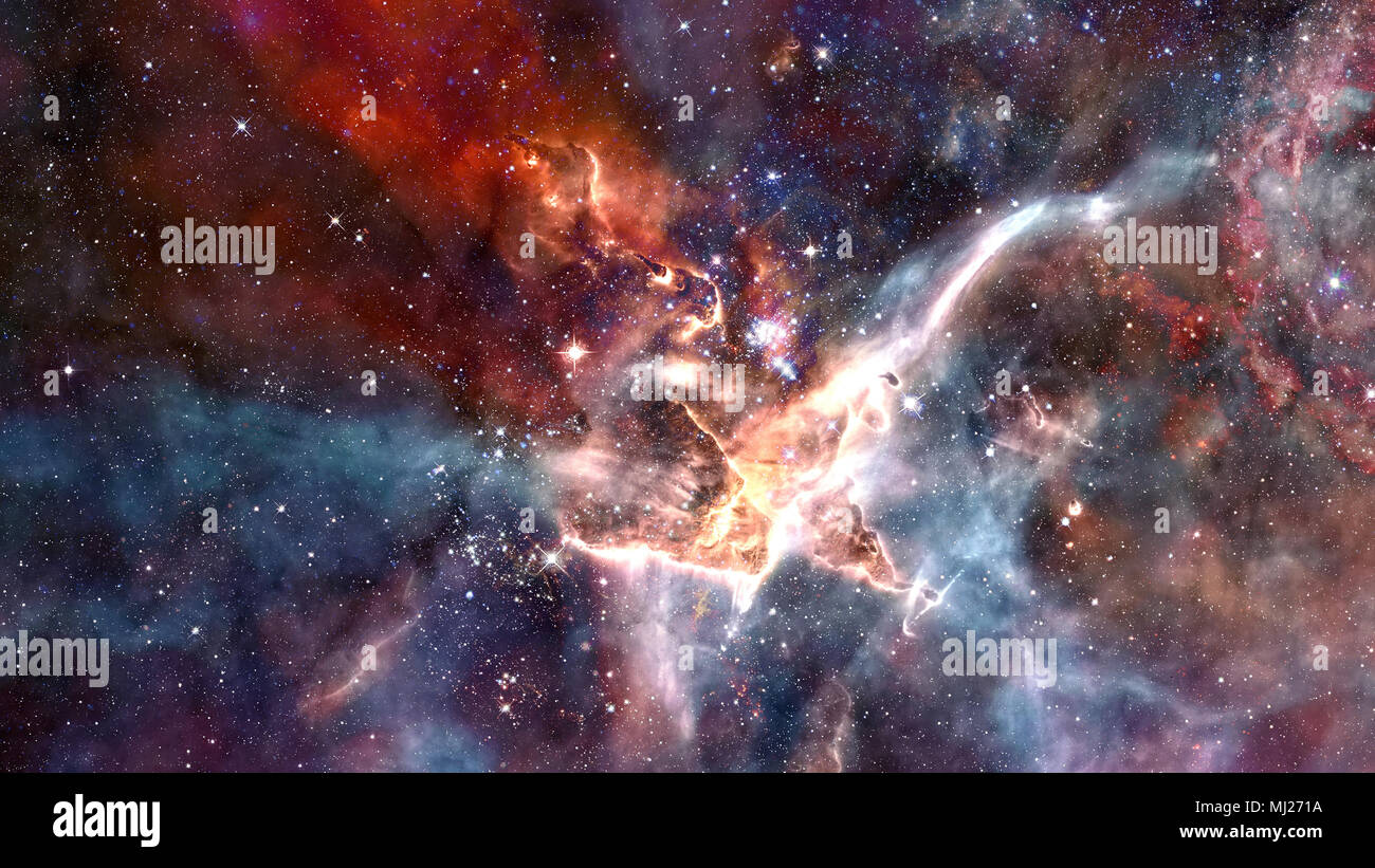 Dark nebula and stars in space. Elements of this image furnished by ...