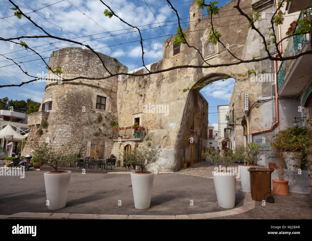 PESCHICI, ITALY - APRIL 29, 2018 - Peschici is a little picturesque ...