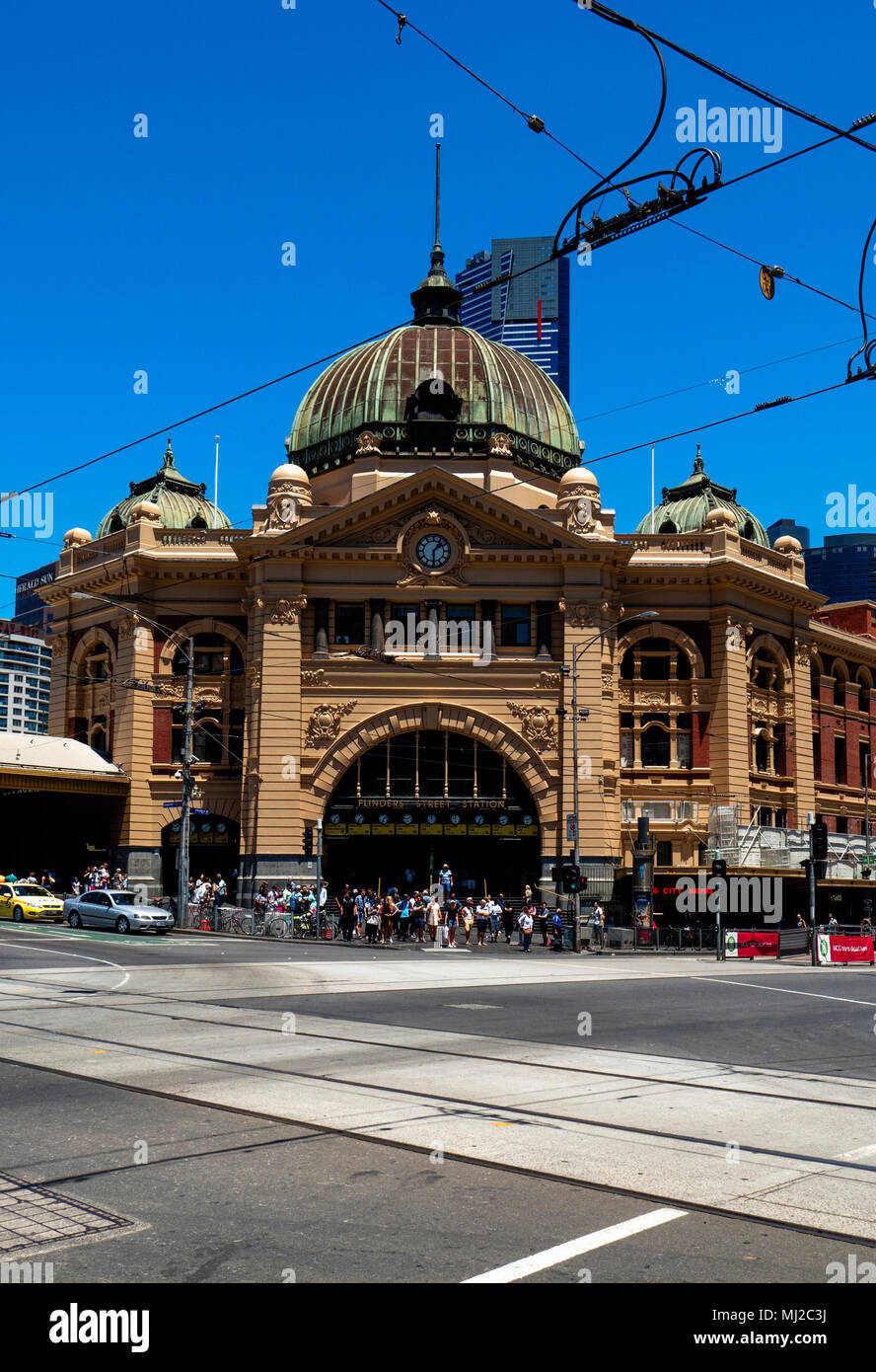 Train lines flinders street station hi-res stock photography and images ...