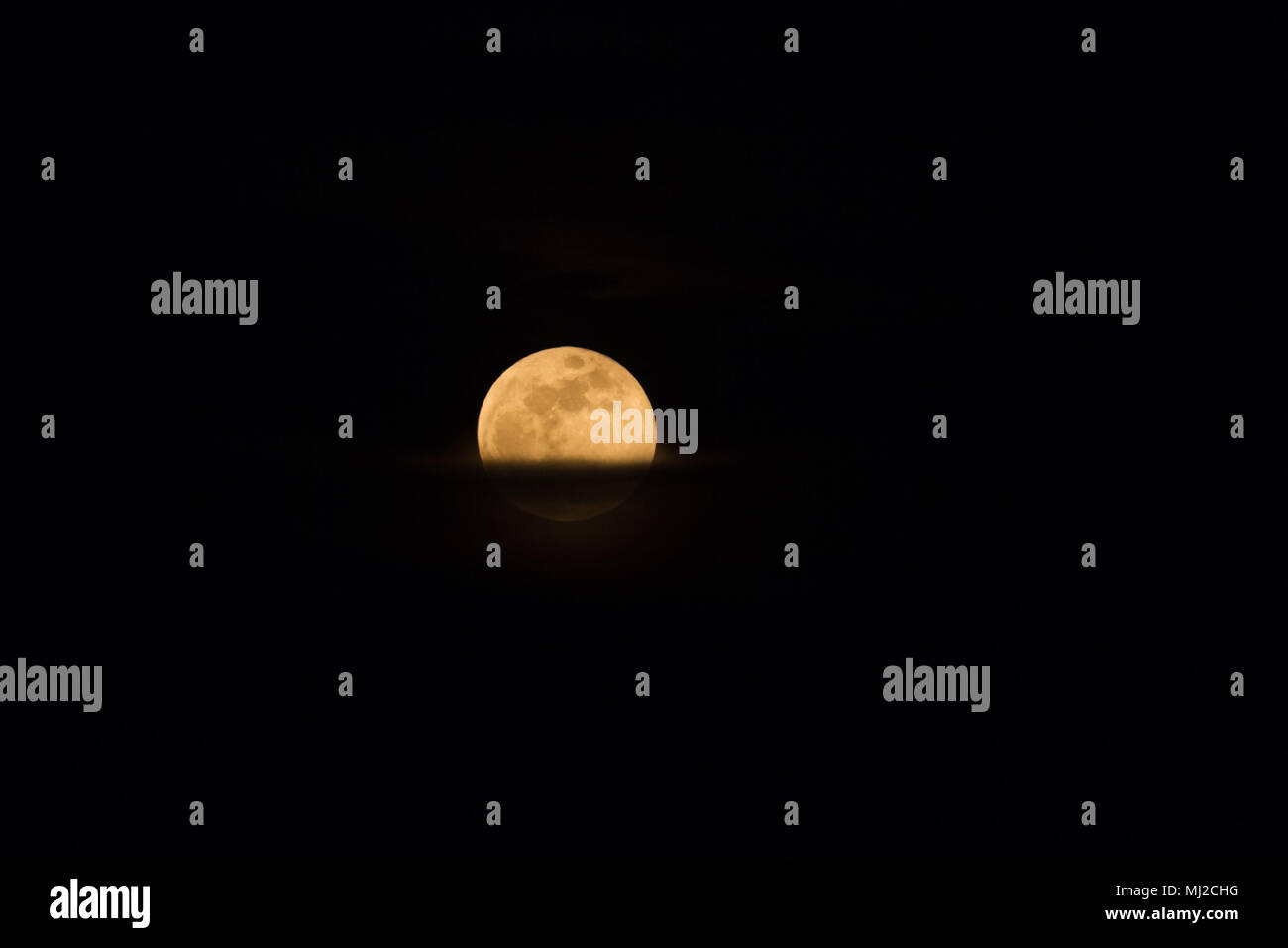 Natural Phenomenon Super Blue Blood Moon is Rising Stock Photo - Alamy
