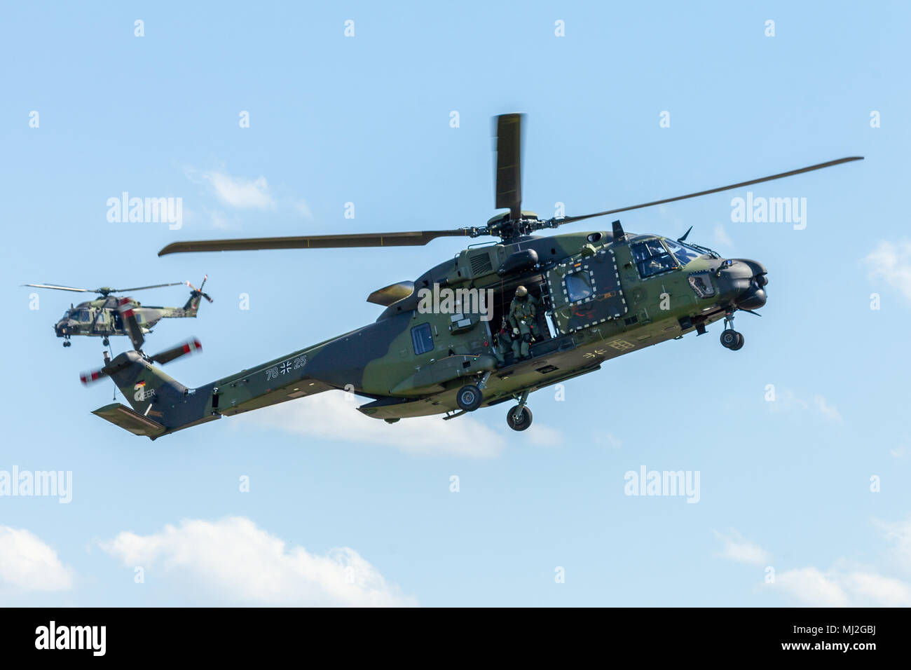 BERLIN / GERMANY - JUNE 28, 2018: german military transport helicopter ...