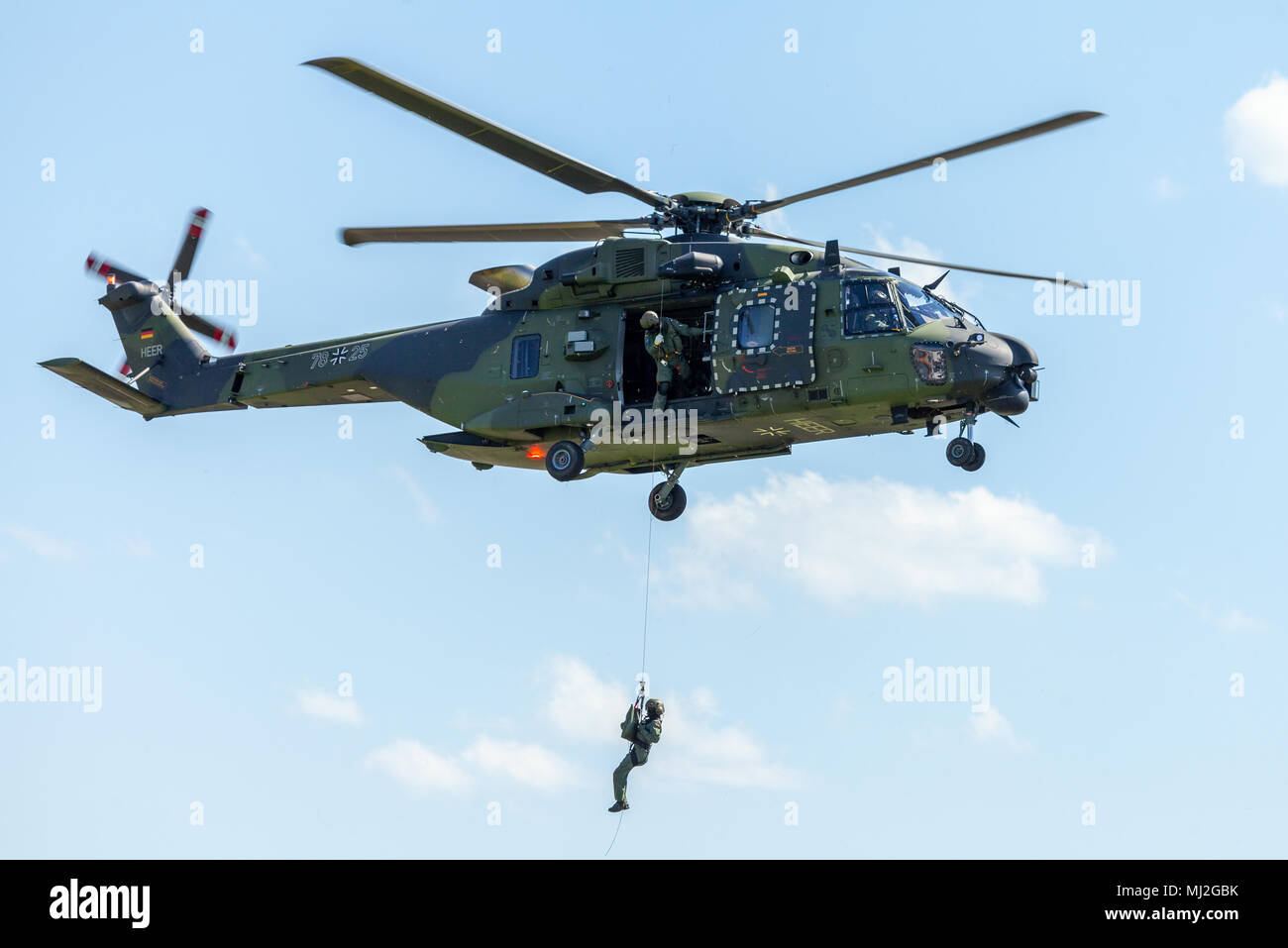 BERLIN / GERMANY - JUNE 28, 2018: german military transport helicopter ...