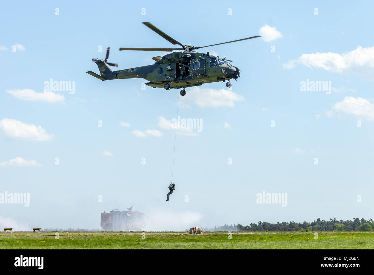 BERLIN / GERMANY - JUNE 28, 2018: german military transport helicopter ...
