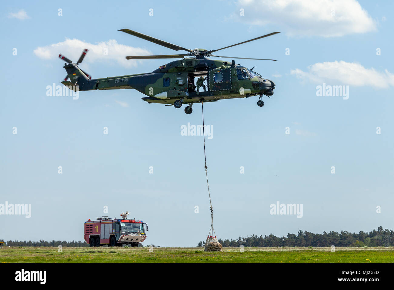 BERLIN / GERMANY - JUNE 28, 2018: german military transport helicopter ...