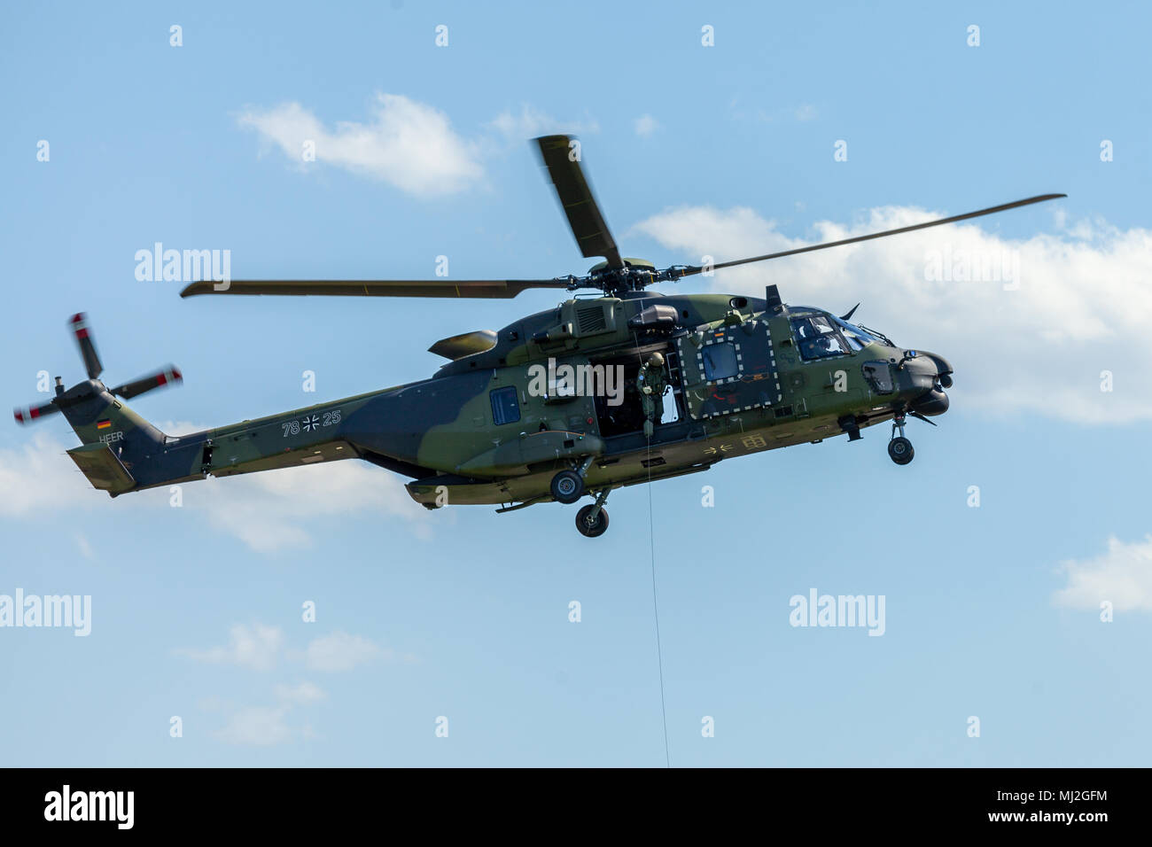 BERLIN / GERMANY - JUNE 28, 2018: german military transport helicopter ...