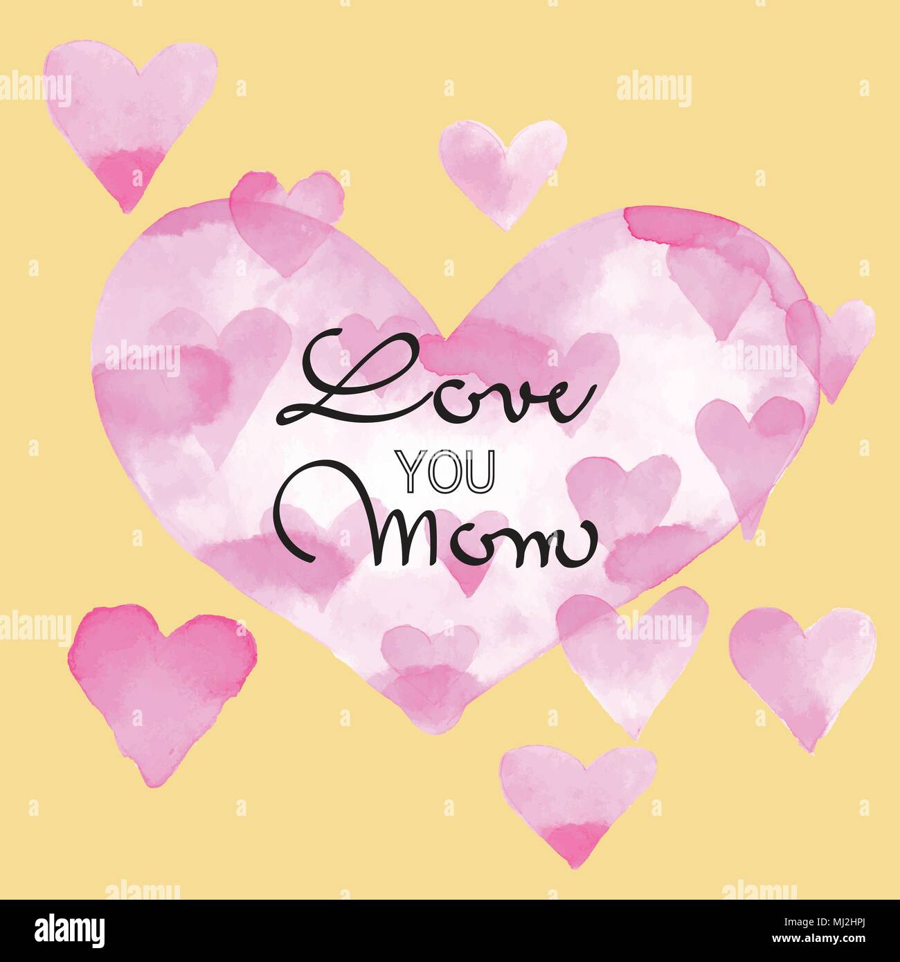 I Love You Mom Hearts