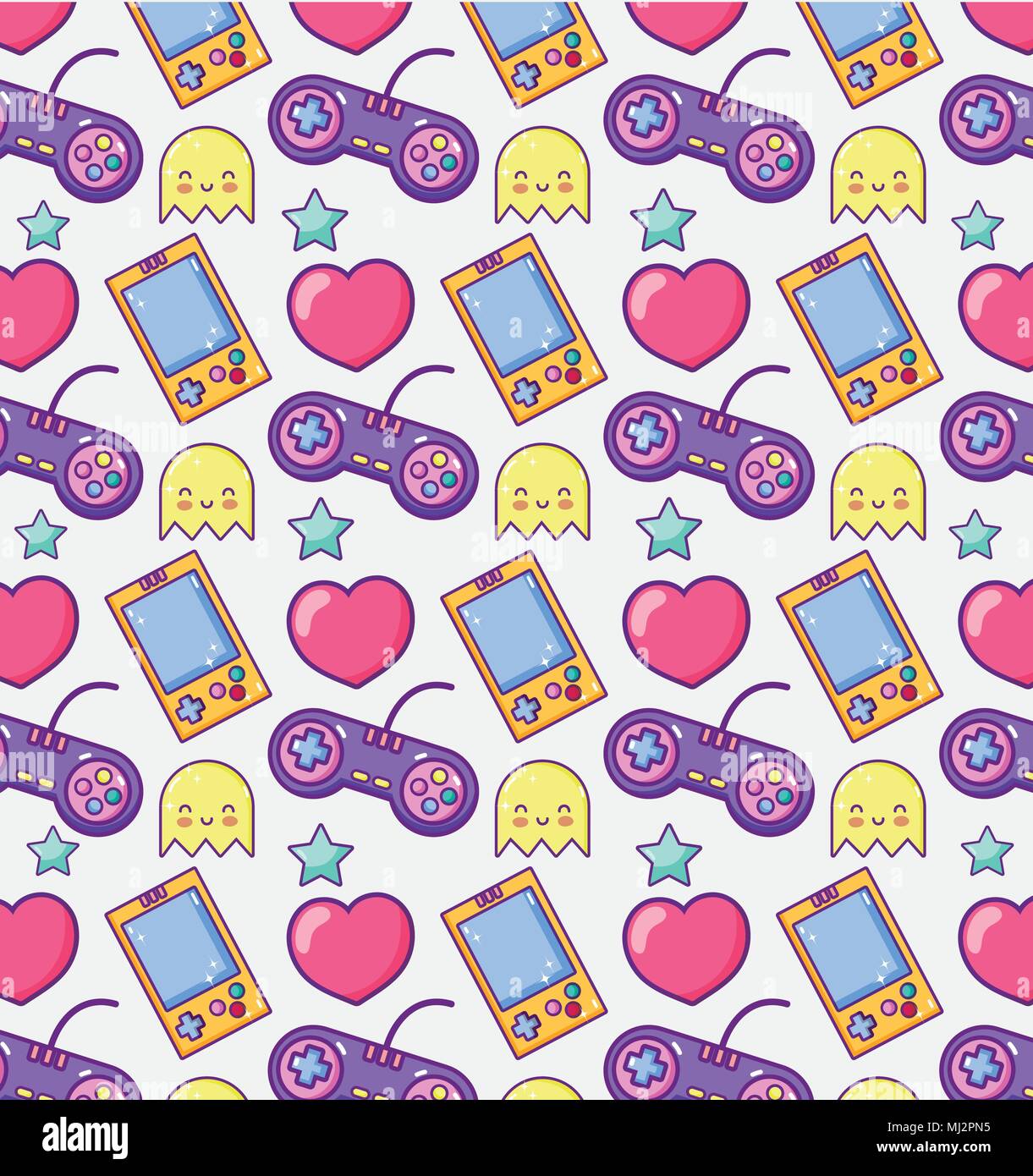 Videogame cartoons pattern background Stock Vector Image & Art - Alamy