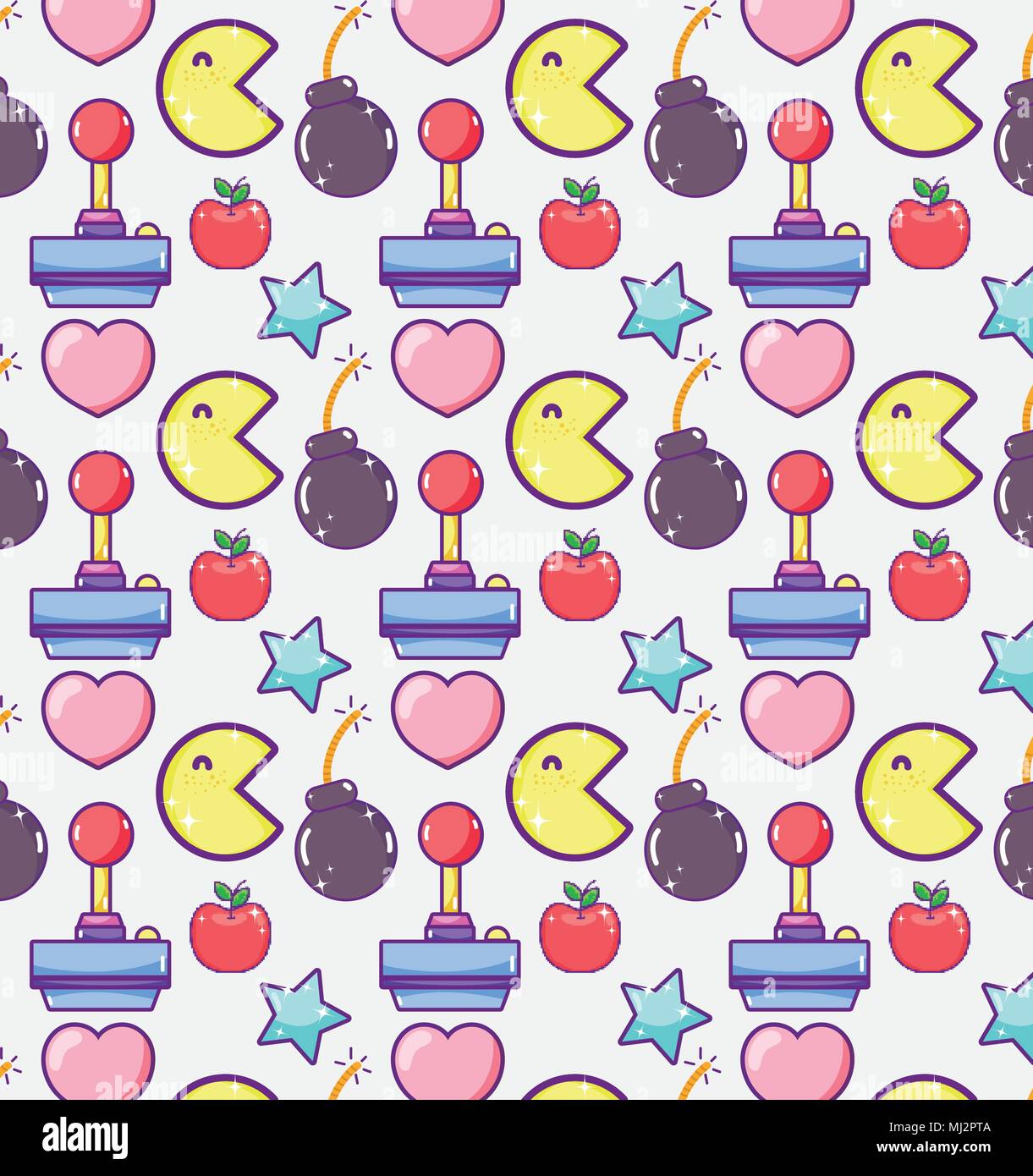 Videogame cartoons pattern background Stock Vector Image & Art - Alamy