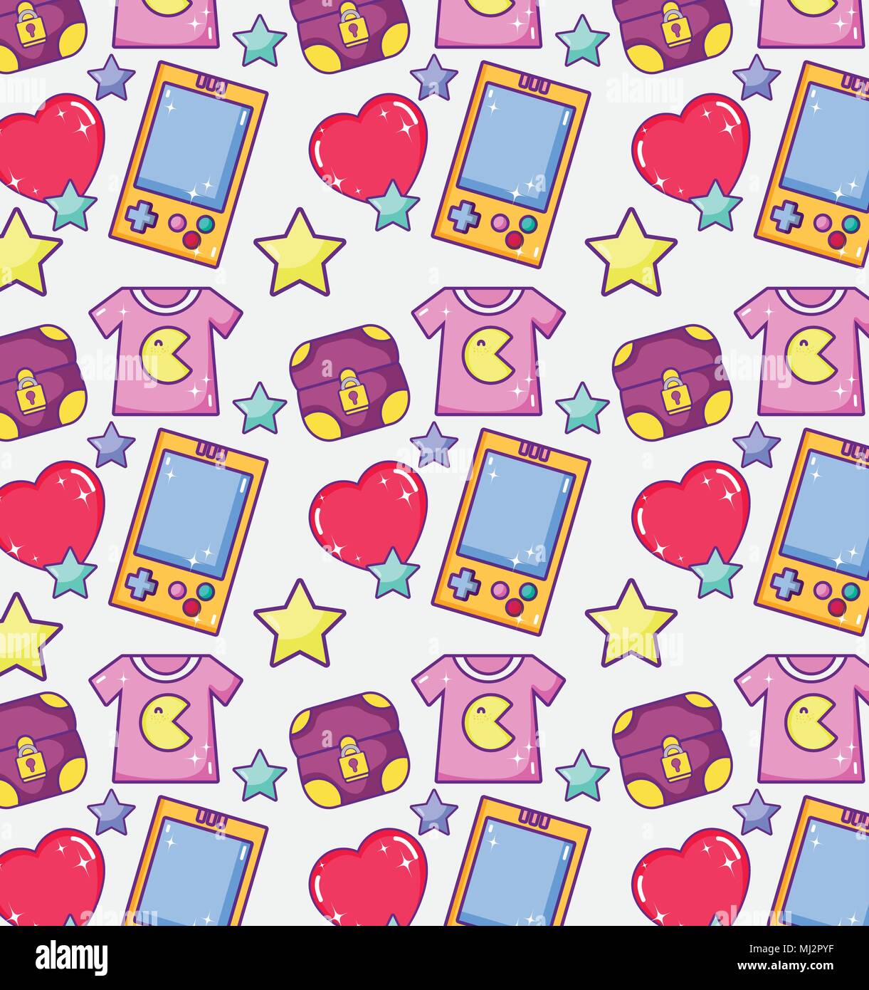 Videogame cartoons pattern background Stock Vector Image & Art - Alamy