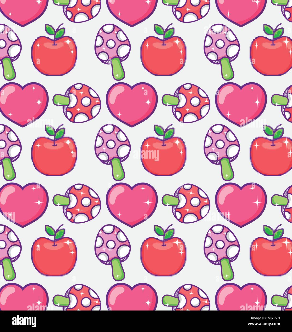 Videogame cartoons pattern background Stock Vector Image & Art - Alamy