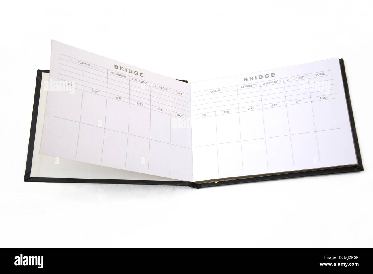 Bridge Score Book Stock Photo - Alamy