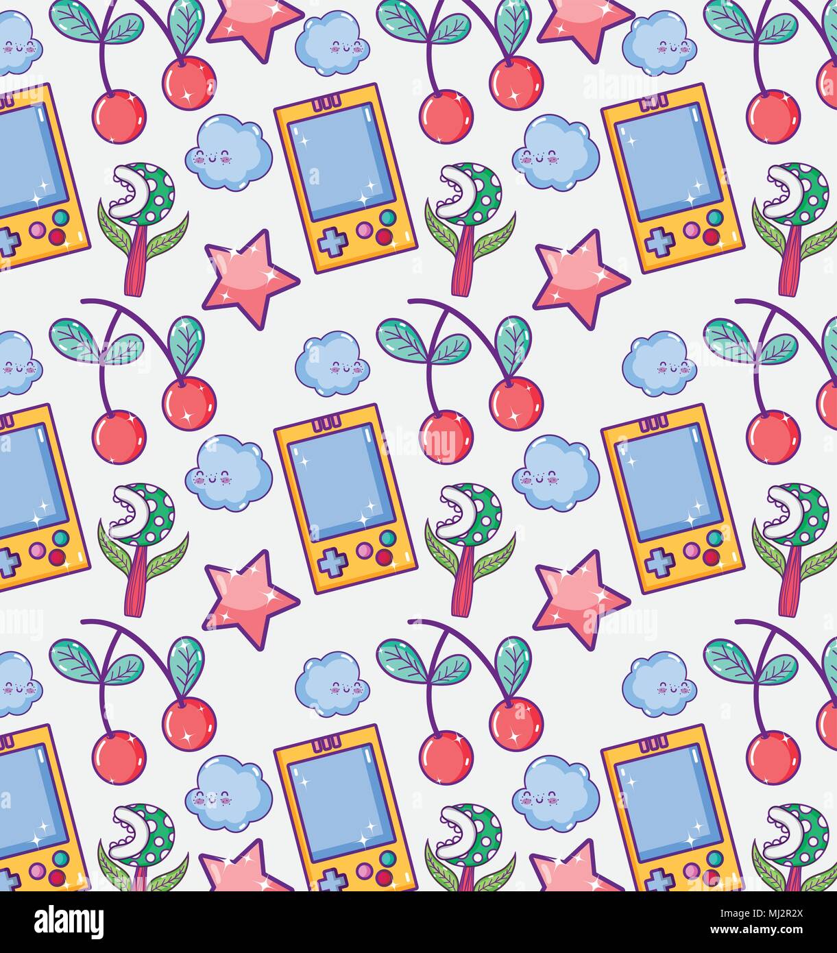 Videogame cartoons pattern background Stock Vector Image & Art - Alamy