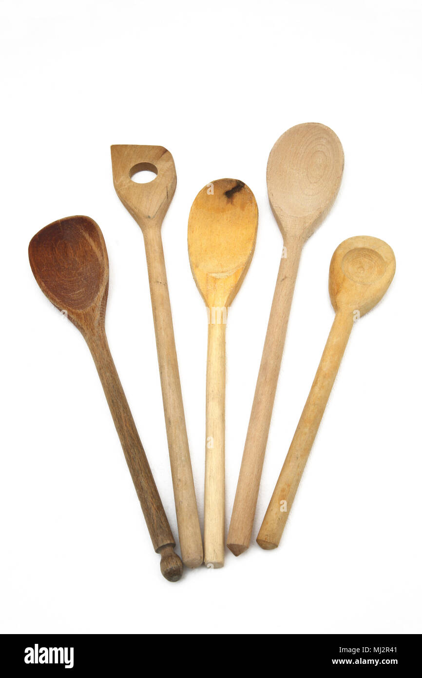 Wooden spoons Cut Out Stock Images & Pictures - Alamy
