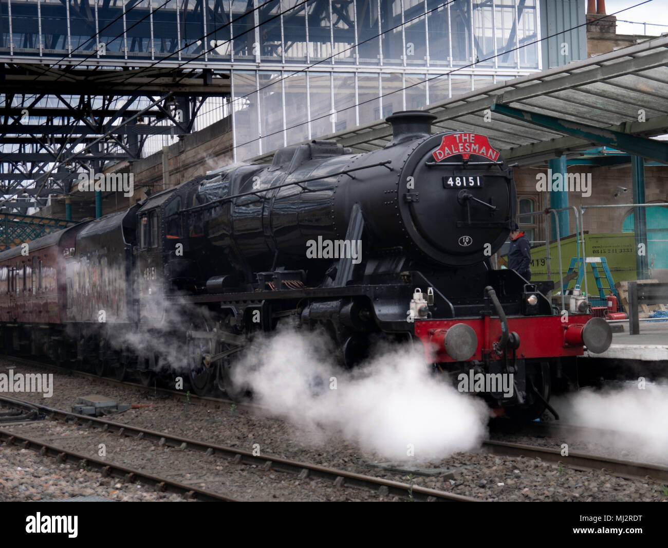 Steam train, The Dalesman, 48151, Carnforth to Carlisle West Coast line ...