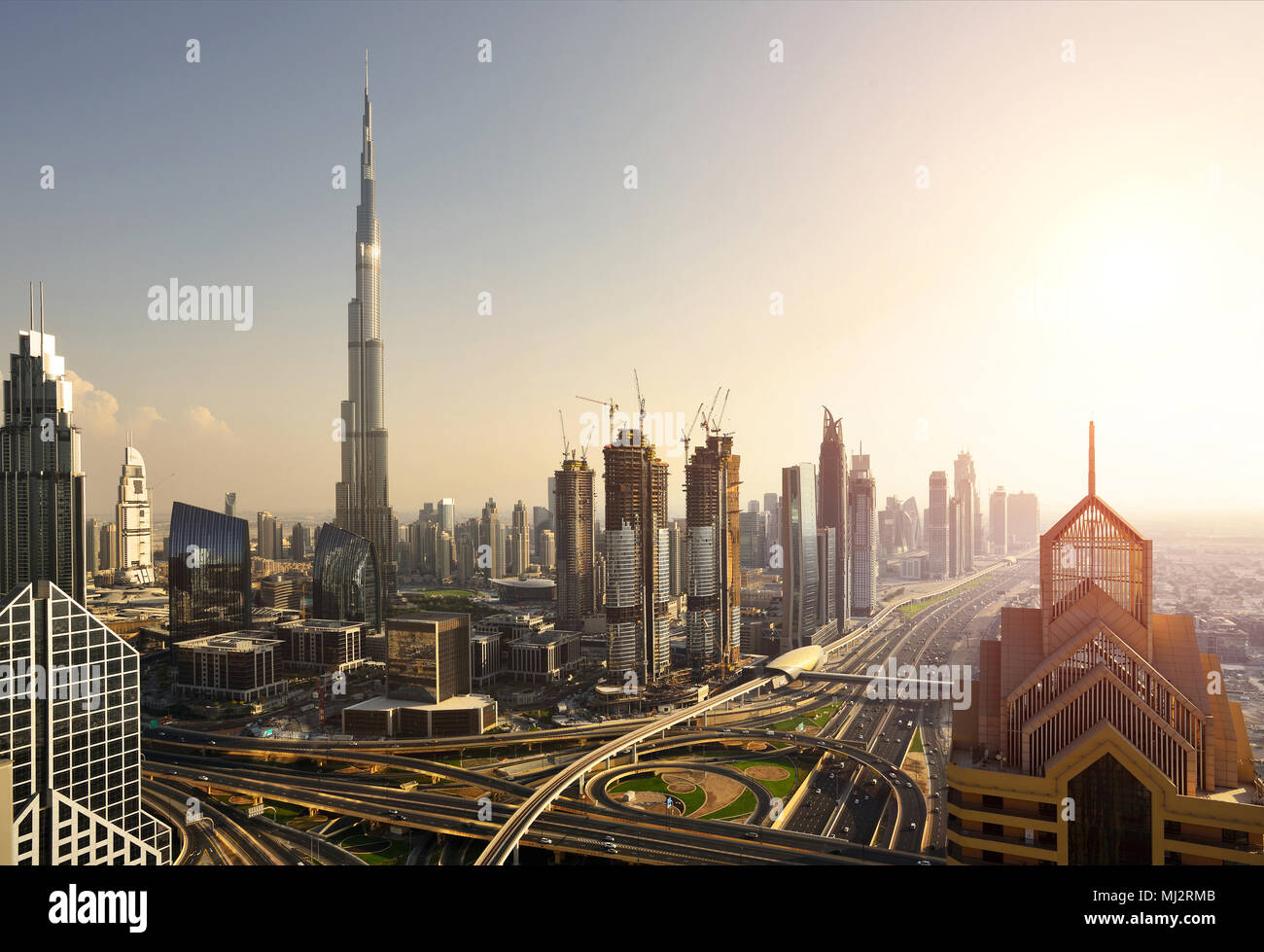 Dubai city construction Stock Photo - Alamy