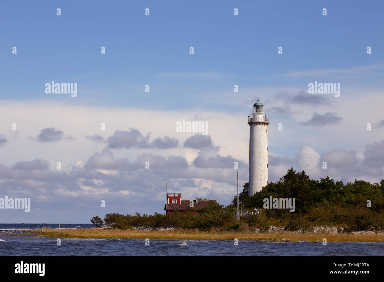 The light house Lange Erik at the Swedish Oland island north end Stock ...