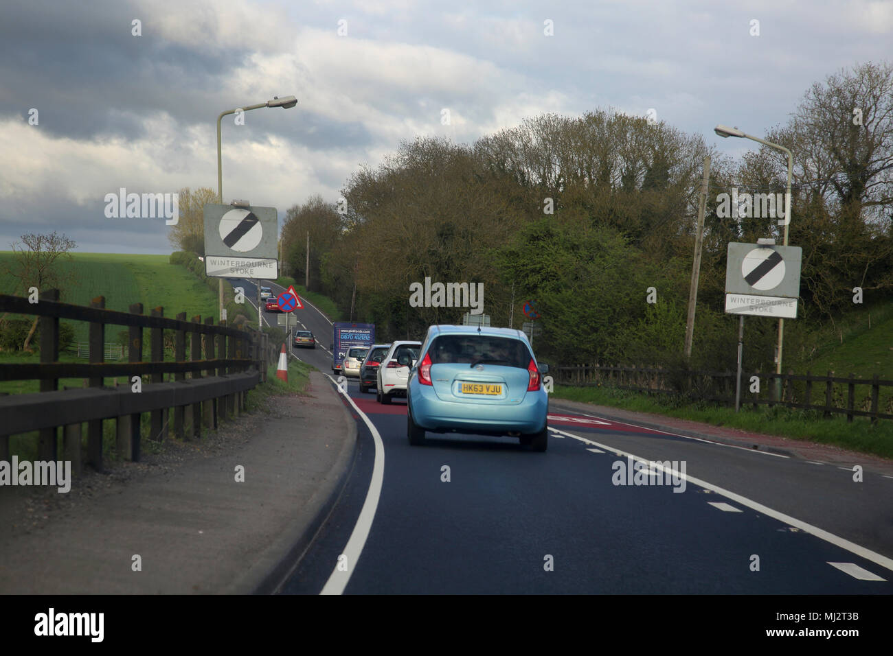 Winterbourne Stoke Wiltshire England Traffic on the A303 Stock Photo ...