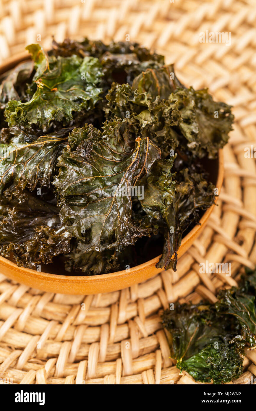 Baked Crispy Kale Chips Stock Photo - Alamy