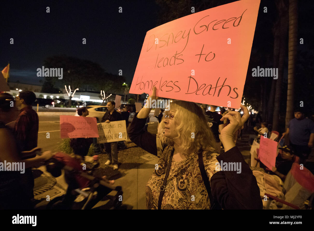 Disney homelessness protest hi-res stock photography and images - Alamy