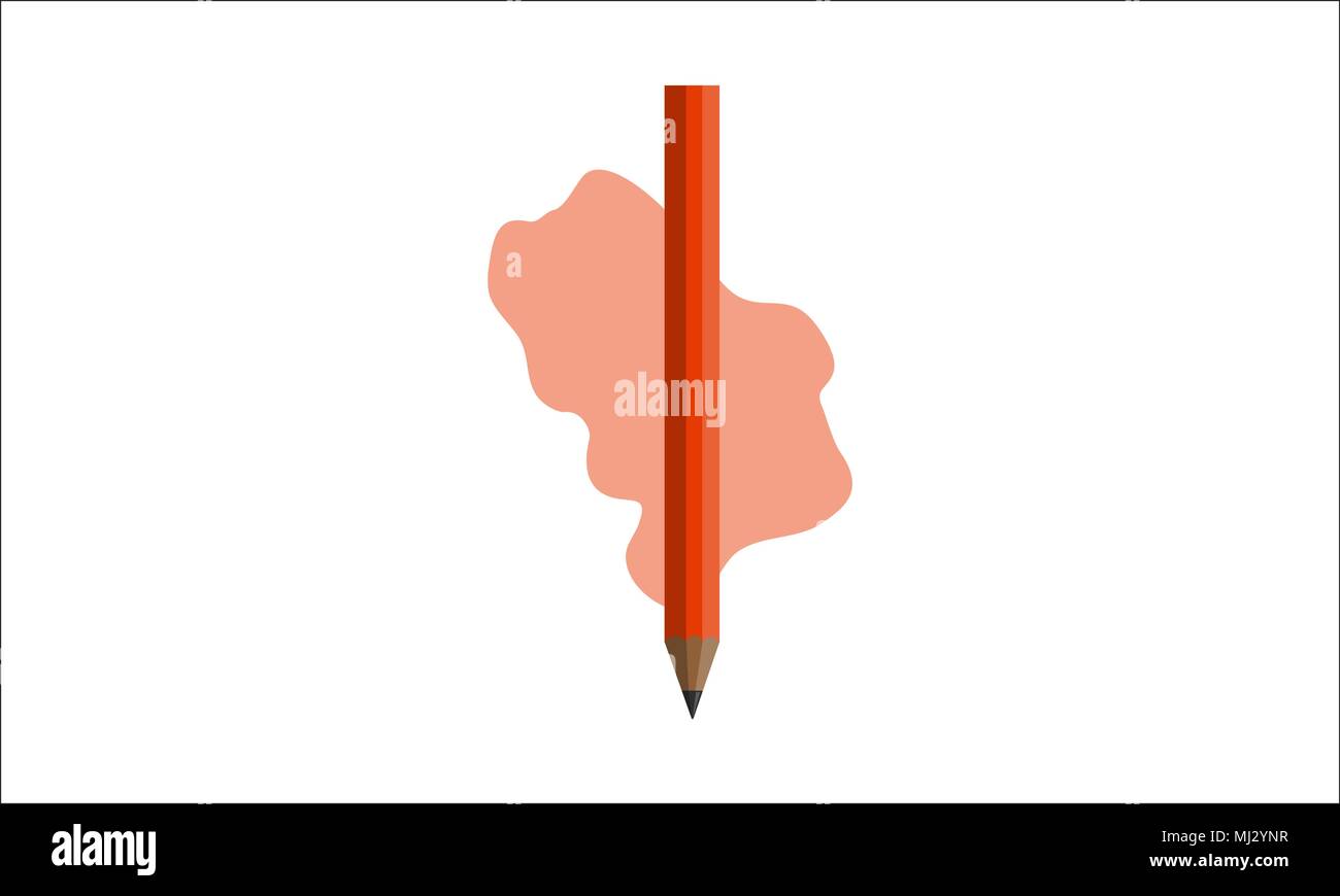 Pencil Pen Design Template Isolated Vector Stock Vector Image & Art - Alamy