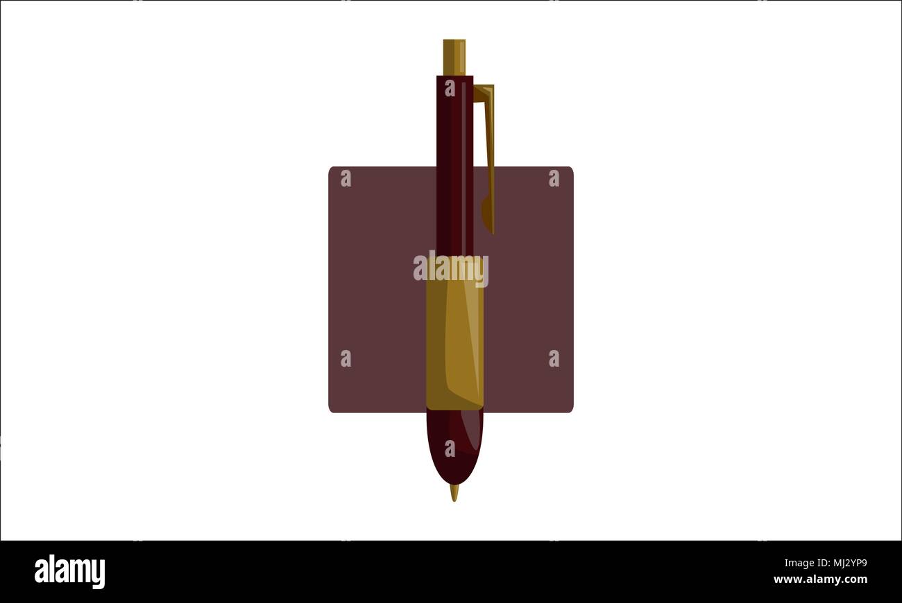 Pencil Pen Design Template Isolated Vector Stock Vector Image & Art - Alamy